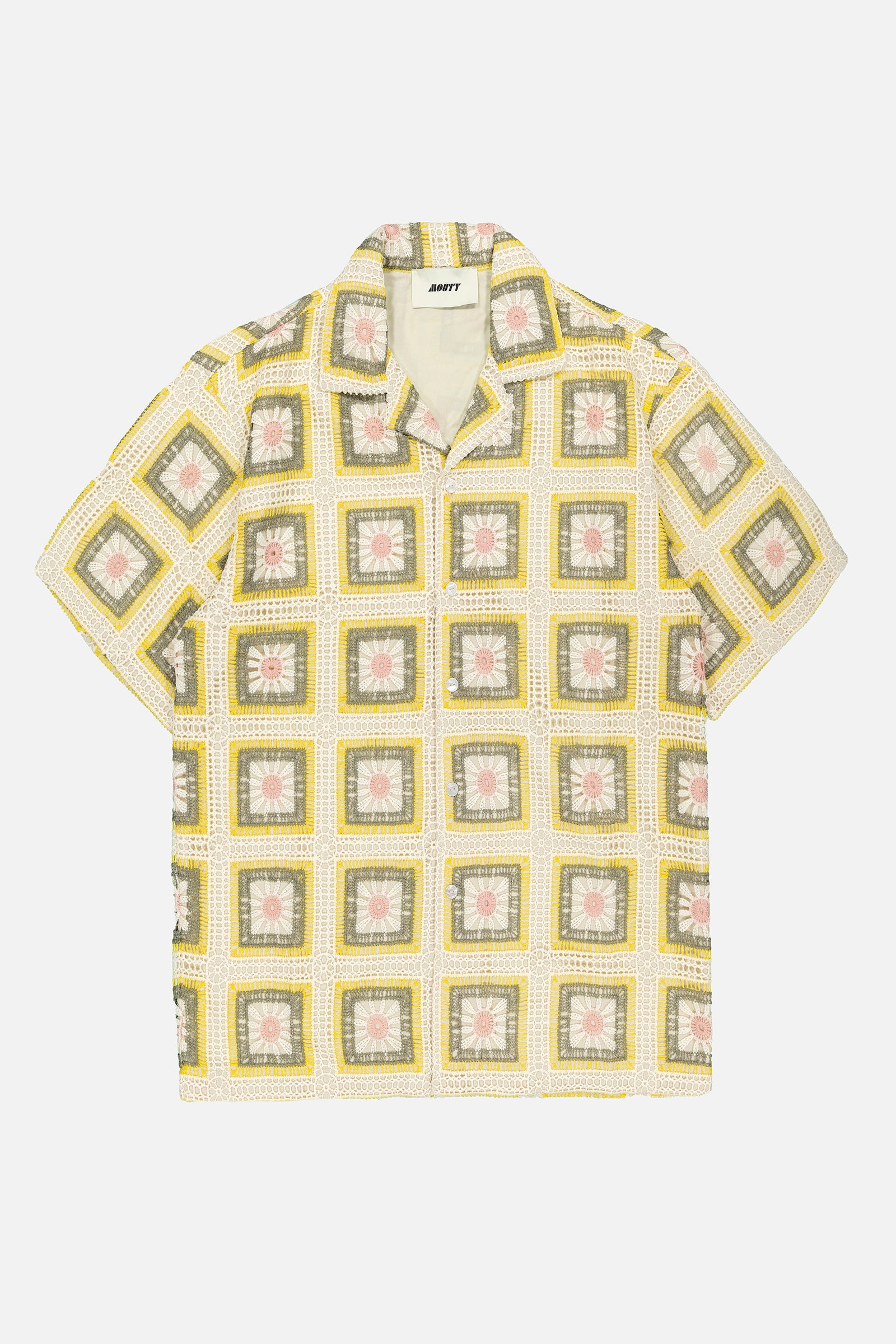 Men's short-sleeved crochet shirt - Crosby - MOUTY